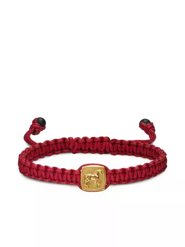 David Yurman 18k Yellow Gold Petrus Horse-amulet Bracelet - Red