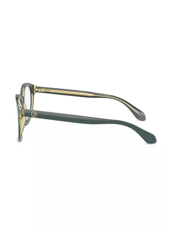 Giorgio Armani Round-frame Glasses - Green