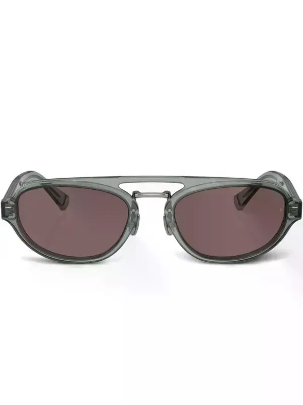 Brunello Cucinelli Oval-frame Sunglasses - Grey