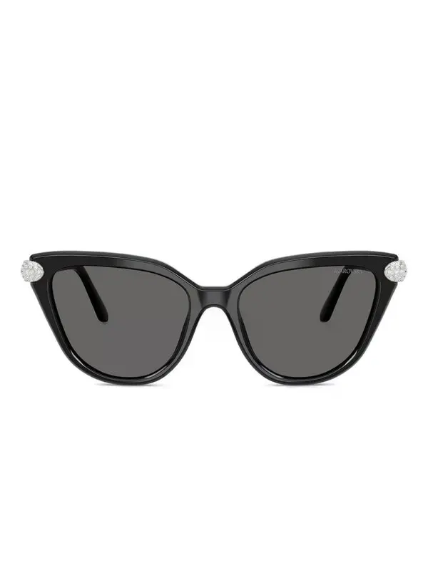 SWAROVSKI Crystal-embellished Cat-eye Sunglasses - Black