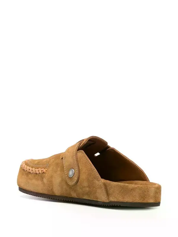 BUTTERO® Decorative-stitching Suede Slippers