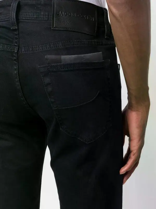 Jacob Cohen Mid-rise Slim-fit Jeans - Black