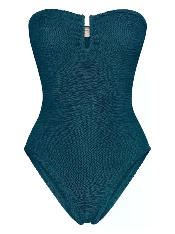 PARAMIDONNA Frida Textured One-piece - Blue