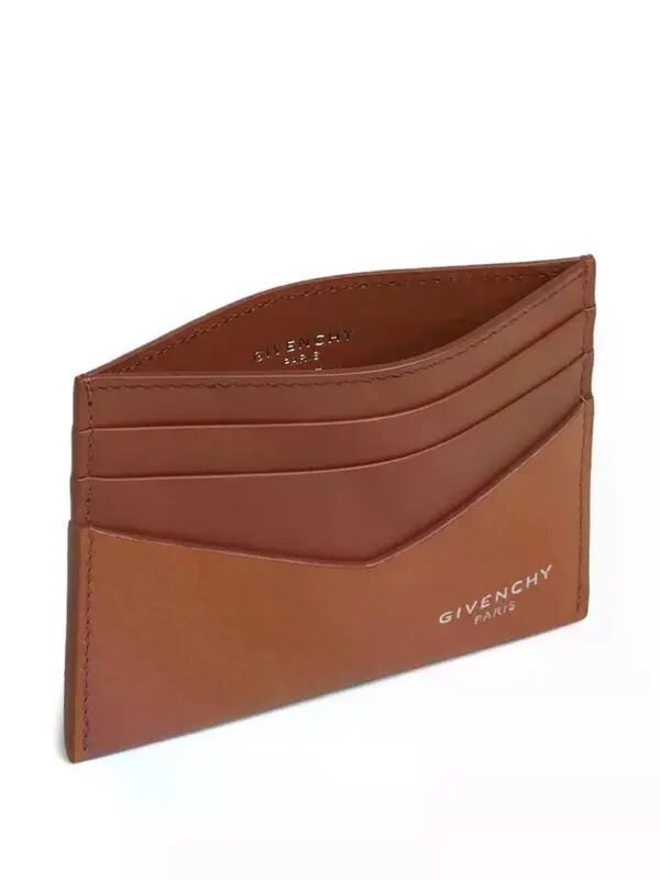 Givenchy Grained-leather Card Holder - Brown