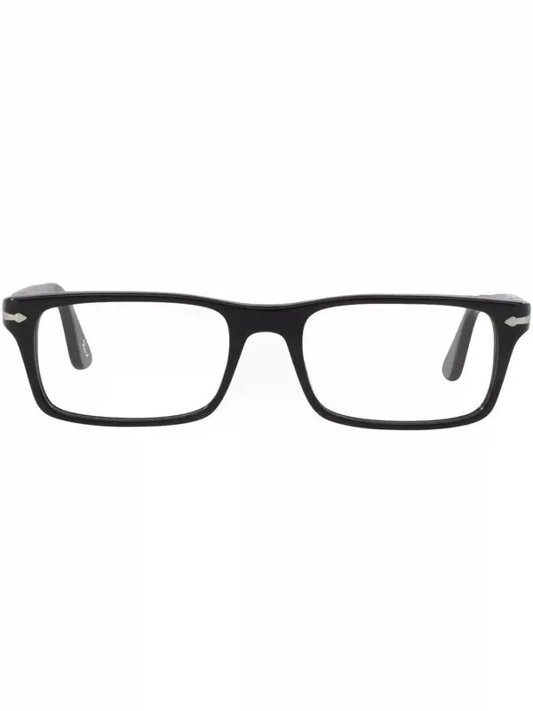 Persol Rectangle Frame Eyeglasses - Black