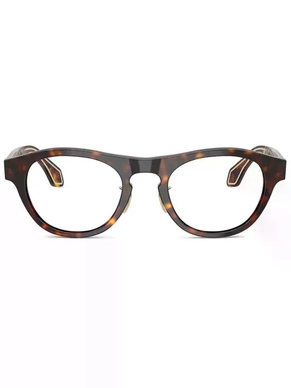 Giorgio Armani Cat-eye Frame Eyeglasses - Brown