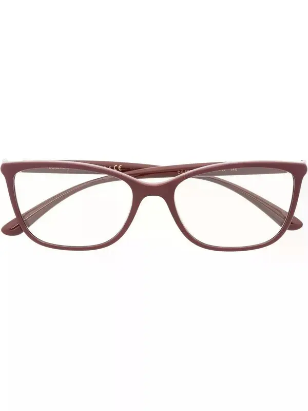Dolce & Gabbana Rectangular-frame Glasses - Red