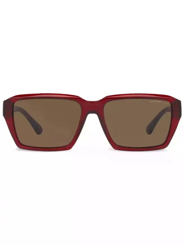 Emporio Armani Square Frame Sunglasses - Red