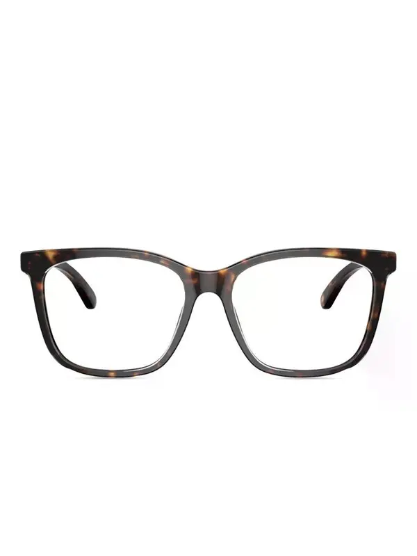 Emporio Armani Tortoiseshell-effect Rectangle Frame Eyeglasses