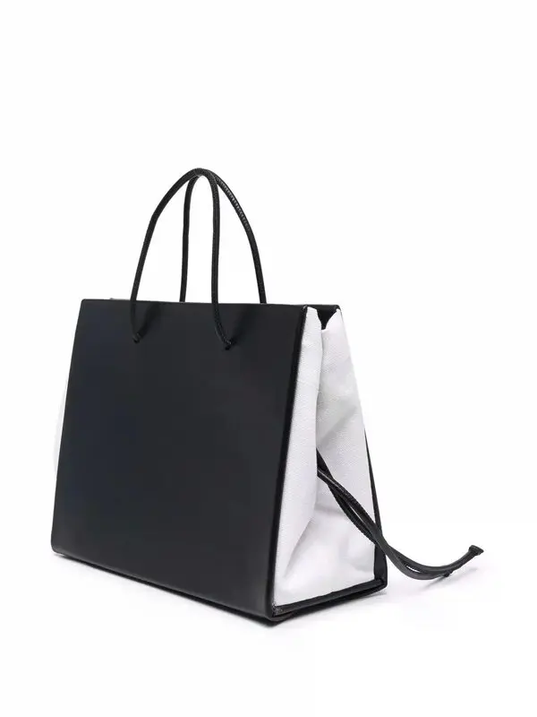 Medea Vitello Leather Tote - Black