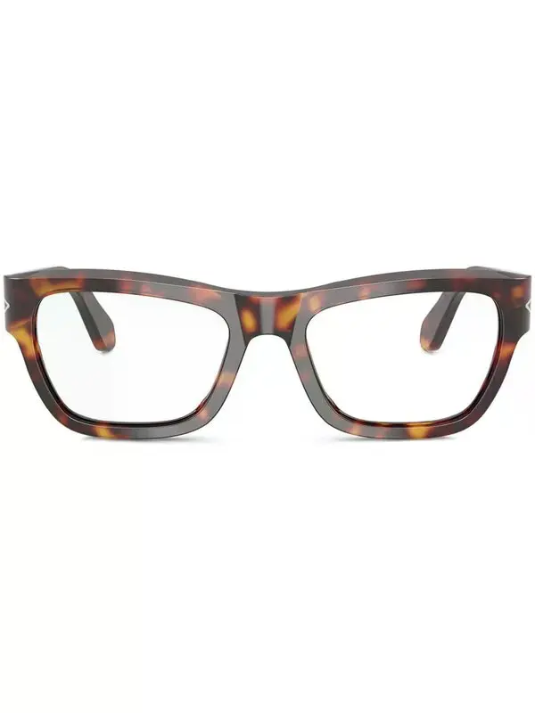 Persol Tortoiseshell-effect Square Glasses - Brown
