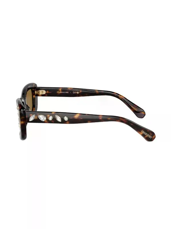 SWAROVSKI Crystal-embellished Rectangle Sunglasses