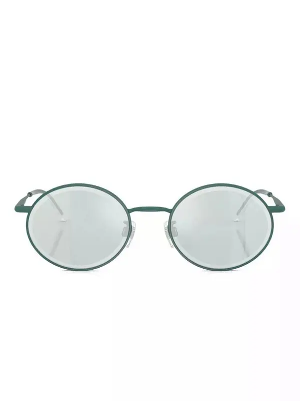 Giorgio Armani Oval-frame Metal Sunglasses - Blue