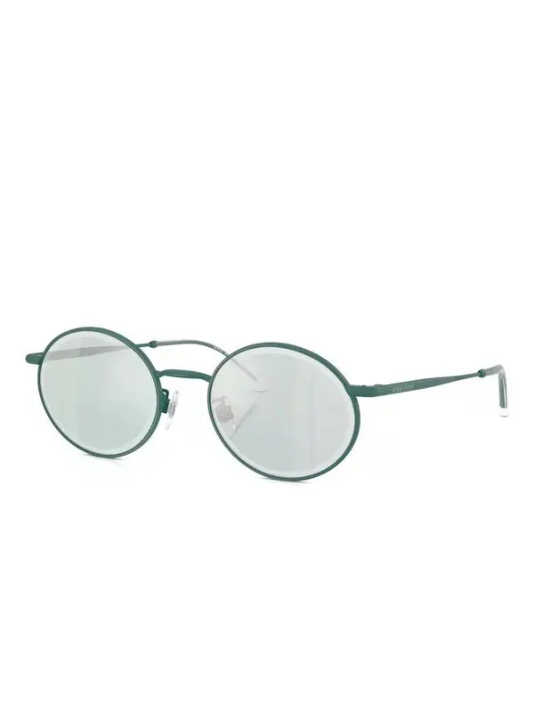 Giorgio Armani Oval-frame Metal Sunglasses