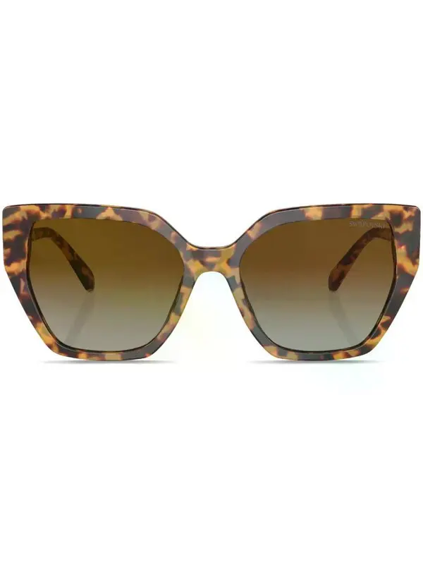 SWAROVSKI Tortoiseshell-effect Cat-eye Sunglasses - Brown