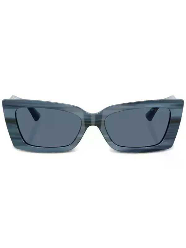 JIMMY CHOO Logo-plaque Sunglasses - Blue