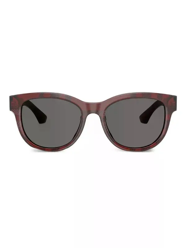Burberry Check-pattern Sunglasses - Red