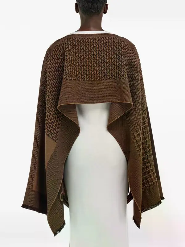 FERRAGAMO Jacquard Wool Cape
