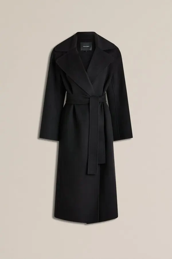 Scanlan Theodore Brushed Wool Coat - Black
