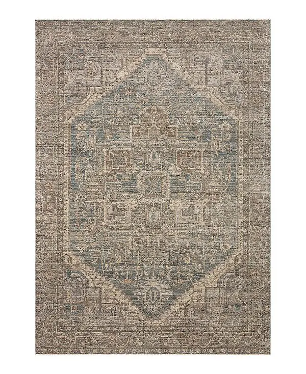 LOLOI Priscilla Prl-04 Area Rug 9'3x13 - Blue/bark