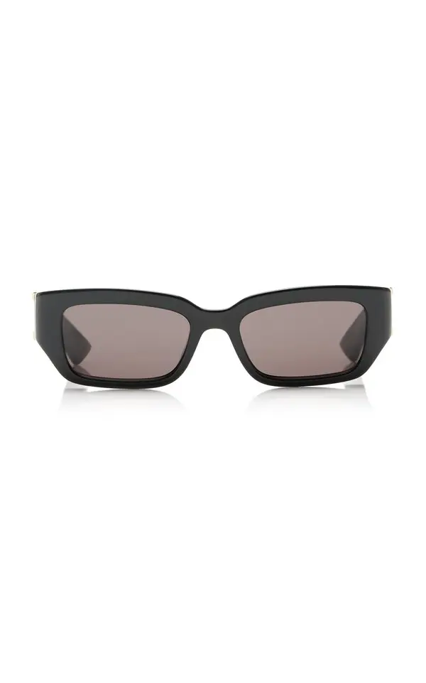 Bottega Veneta Rectangle Frame Sunglasses - Black