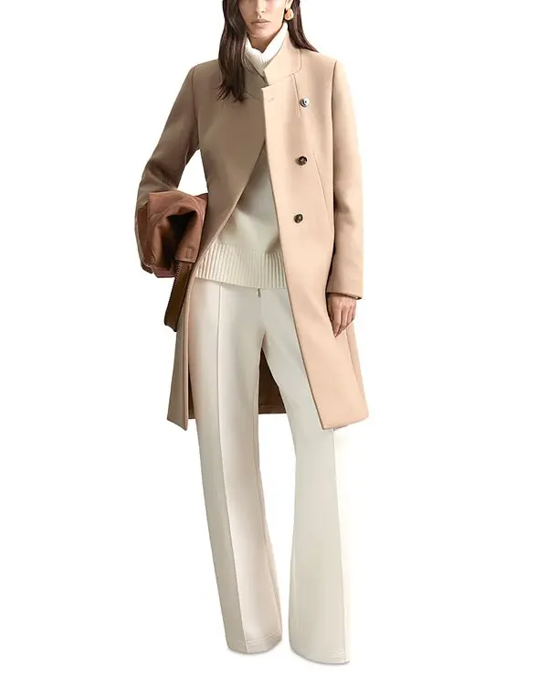 REISS Wool-blend Mid-length Coat - Camel
