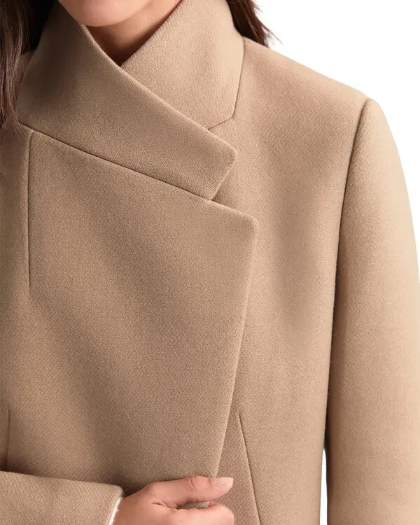 REISS Wool-blend Mid-length Coat - Camel