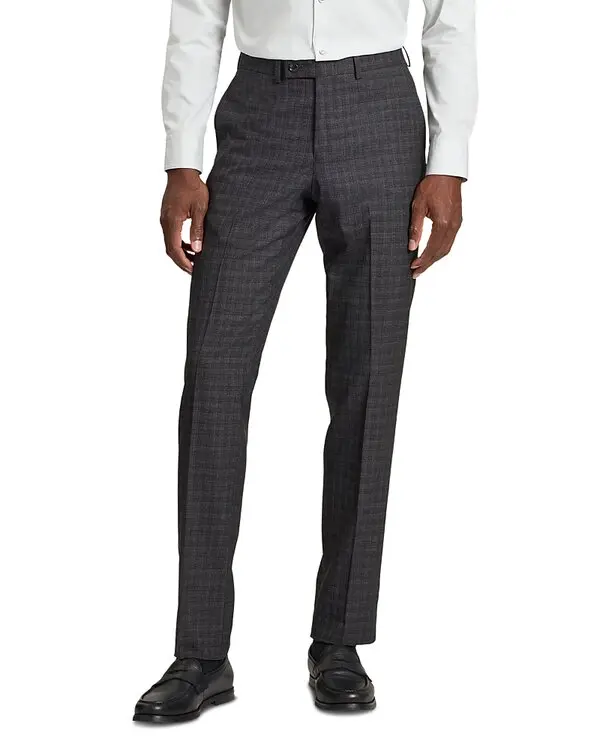 Ted Baker London Wright Tattersall Modern Fit Suit Pants - Charcoal