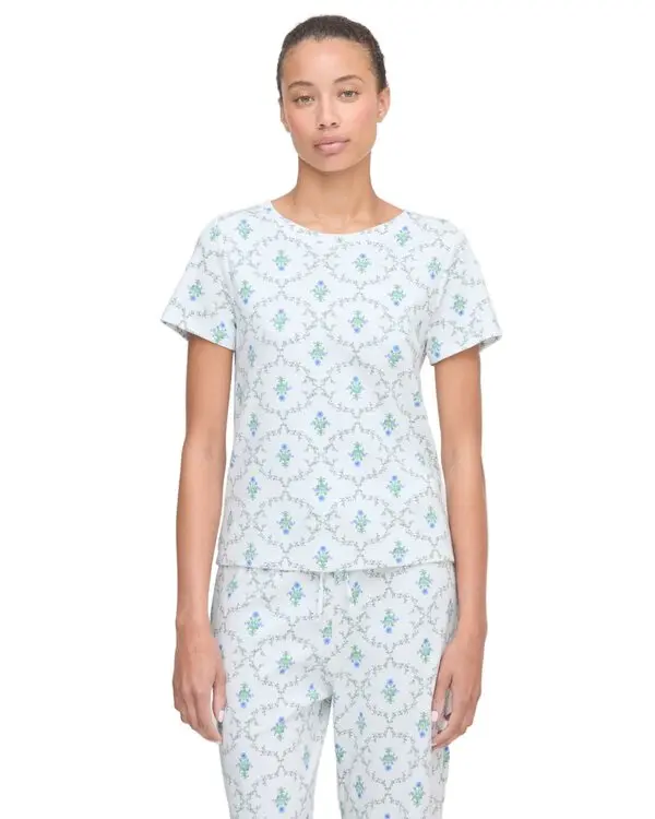 Hill House Home The Kelly Pajama Set - Green Trellis