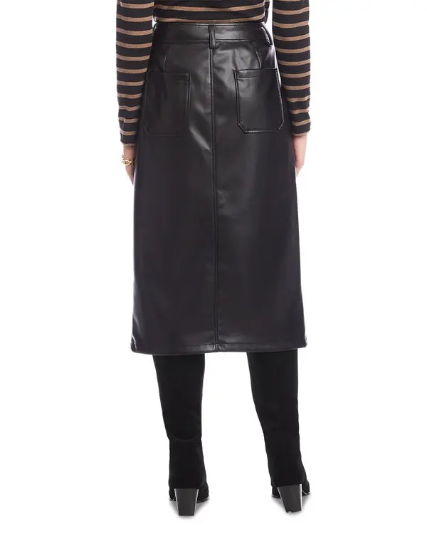 Karen Kane Faux Leather Midi Skirt