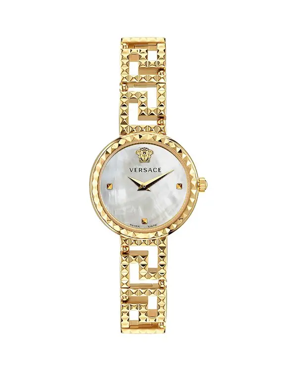 Versace Greca Goddess Watch, 28mm - White/gold