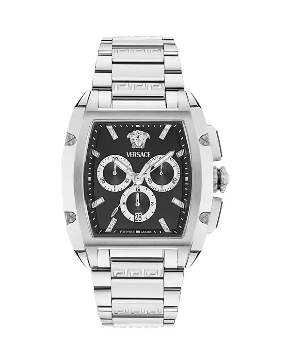 Versace Dominus Chronograph, 42mm X 50mm - Black/silver