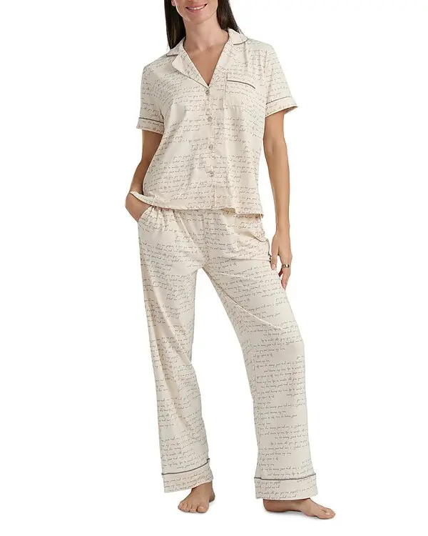 Splendid Short Sleeve Pajama Set - Love Letter
