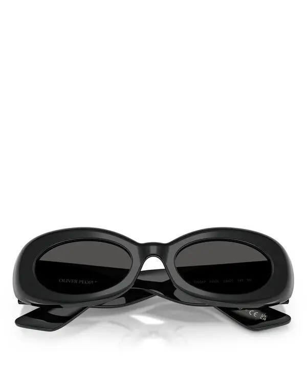 Khaite X Oliver Peoples Oval Sunglasses - Black