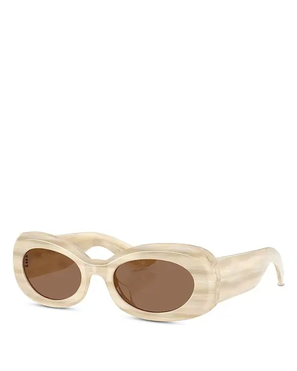 Khaite X Oliver Peoples Oval Sunglasses - Brown
