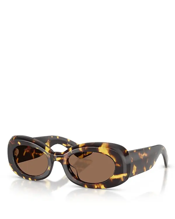 Khaite X Oliver Peoples Oval Sunglasses - Tortoise