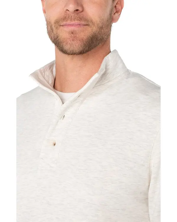 LIVERPOOL Mock Neck Button Placket Pullover Shirt