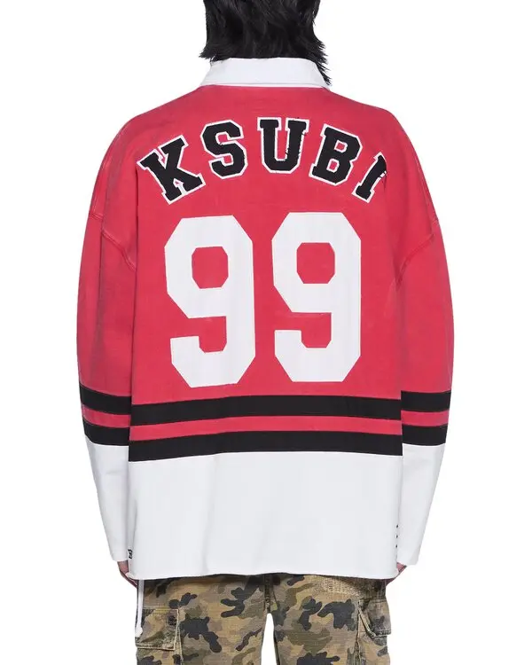 Ksubi Duke Oversized Jersey Varsity Long Sleeve Tee