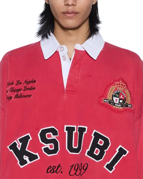 Ksubi Duke Oversized Jersey Varsity Long Sleeve Tee