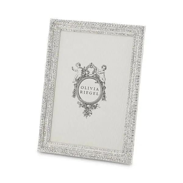 OLIVIA RIEGEL Classic Crystal Pave Frame, 6 X 8 - Silver