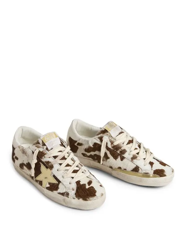 GOLDEN GOOSE Super Star Embellished Sneakers - White/brown