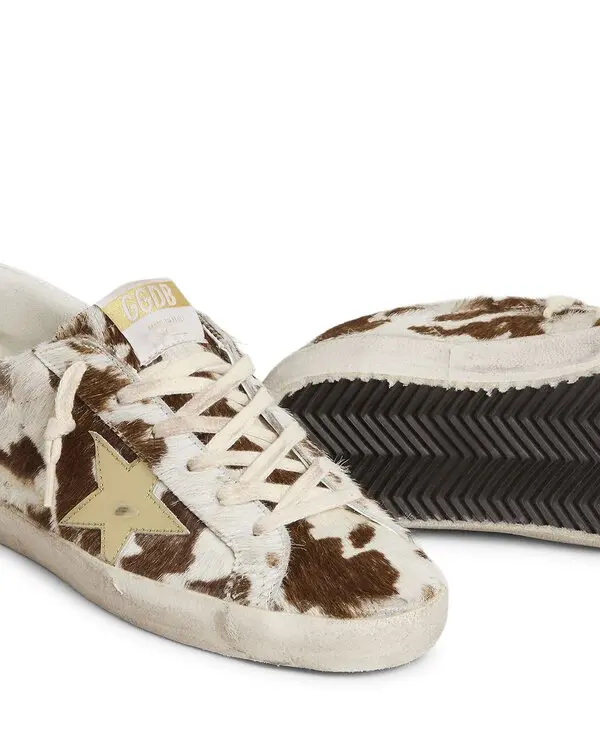GOLDEN GOOSE Super Star Embellished Sneakers - White/brown