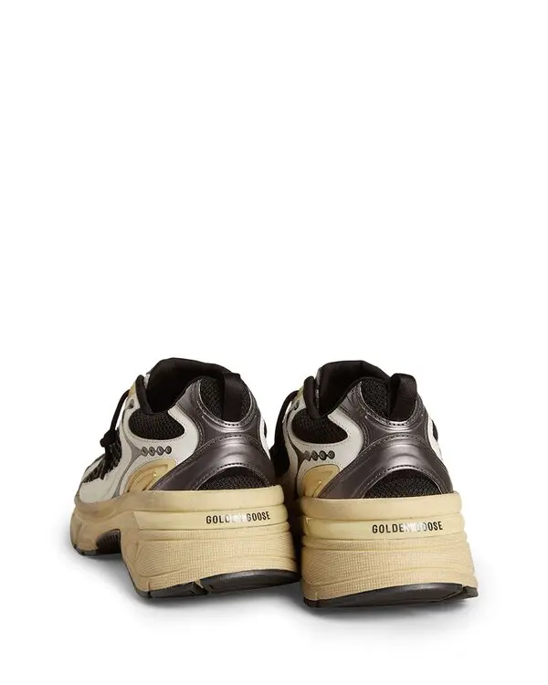 GOLDEN GOOSE Lightstar Net Running Sneakers - White/black