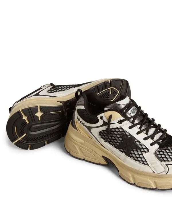 GOLDEN GOOSE Lightstar Net Running Sneakers - White/black