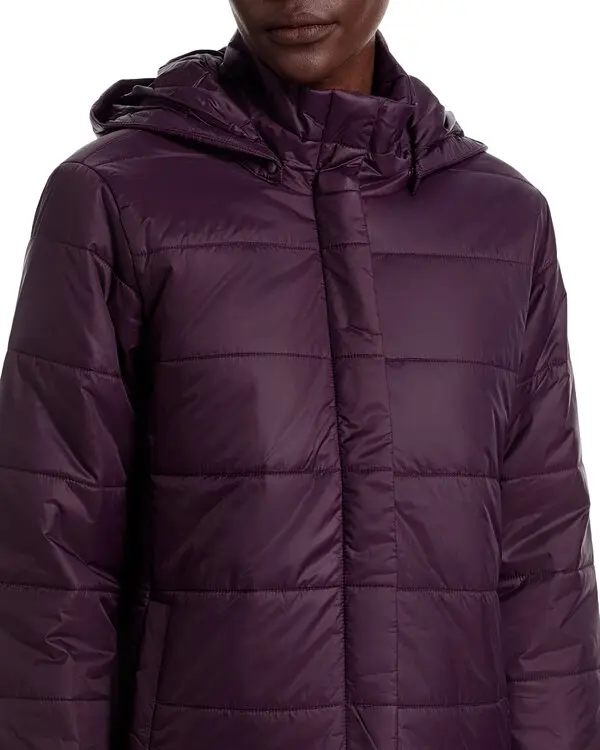 Eileen Fisher Padded Jacket With Removable Hood