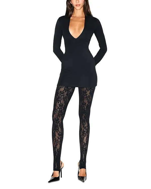 SKIMS Smooth Layers Plunge Mini Dress