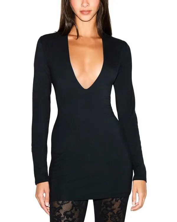 SKIMS Smooth Layers Plunge Mini Dress