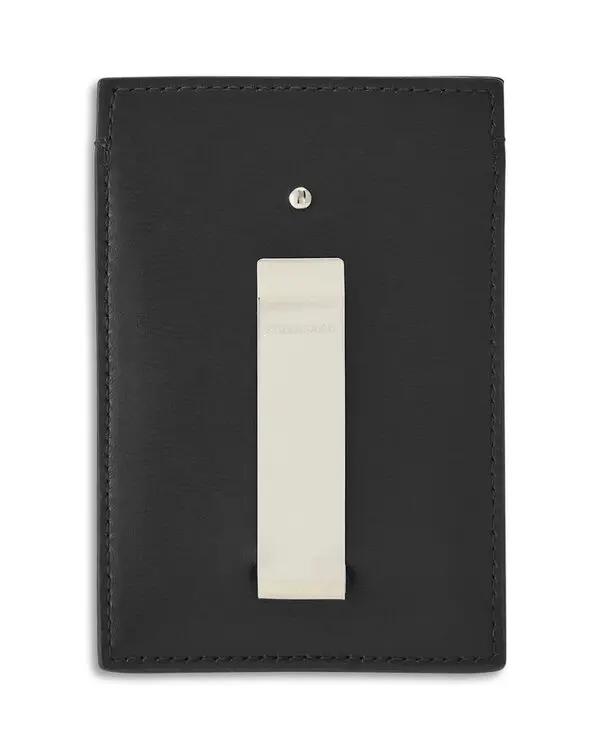 FERRAGAMO Calfskin Leather Money Clip Card Holder