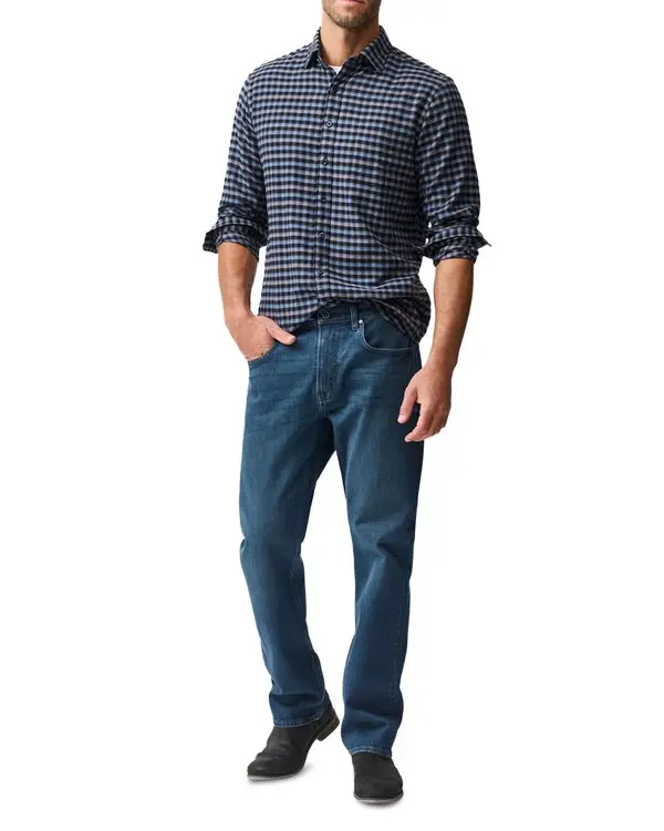 Rodd & Gunn All Day Bay Long Sleeve Sports Fit Shirt - Deep Ocean