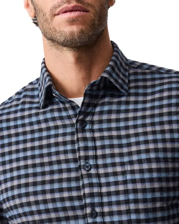 Rodd & Gunn All Day Bay Long Sleeve Sports Fit Shirt - Deep Ocean